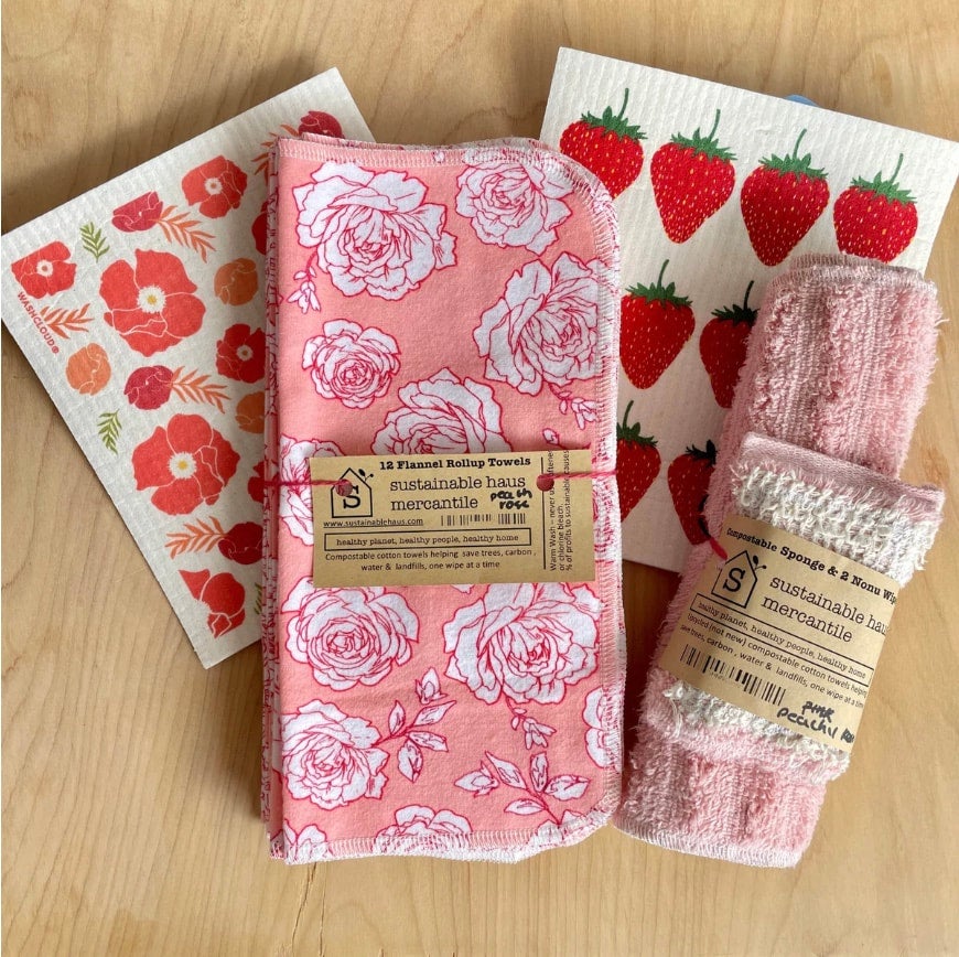 Sustainable Haus Flannel Rollup Towel Sets Not Paper Towel